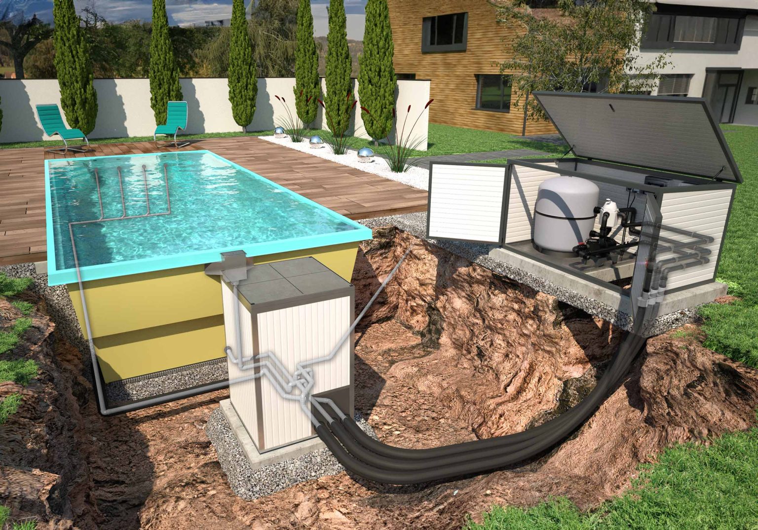 GFK Pool ⁓ exklusives Pool Partner Pool Komplettset GFK!